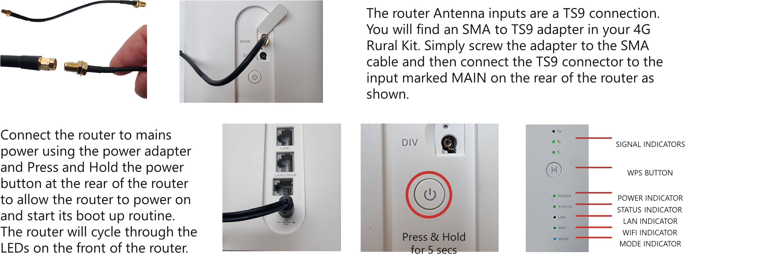 RURAL 4G With 1.6GBPS Tower Router - Quick Start Guide – Falcon Technology